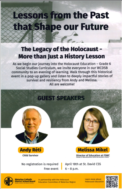 The Legacy of the Holocaust - Apr. 18 - St. David CSS - St. Mary's High ...